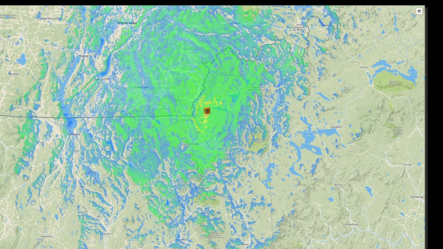 VHF Coverage Maps – NEDECN