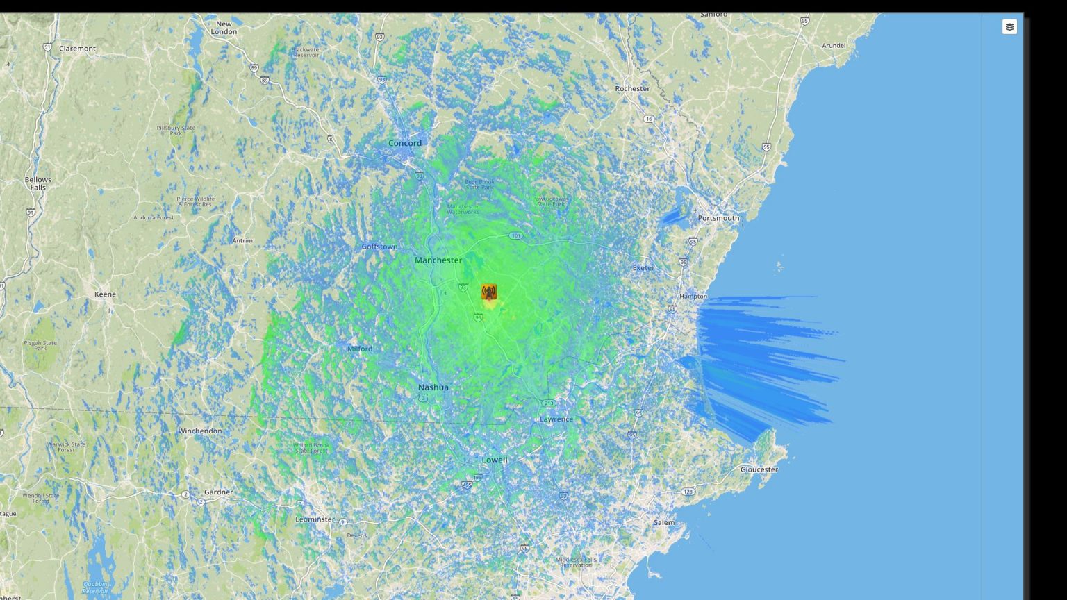VHF Coverage Maps – NEDECN