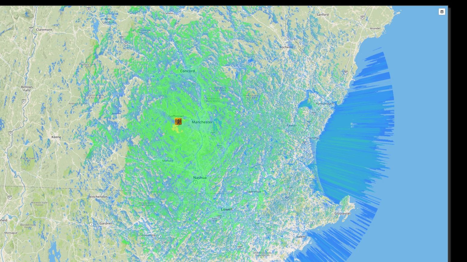 UHF Coverage Maps – NEDECN