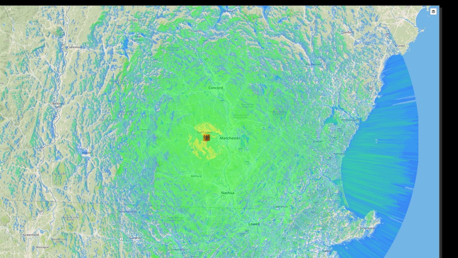 VHF Coverage Maps – NEDECN