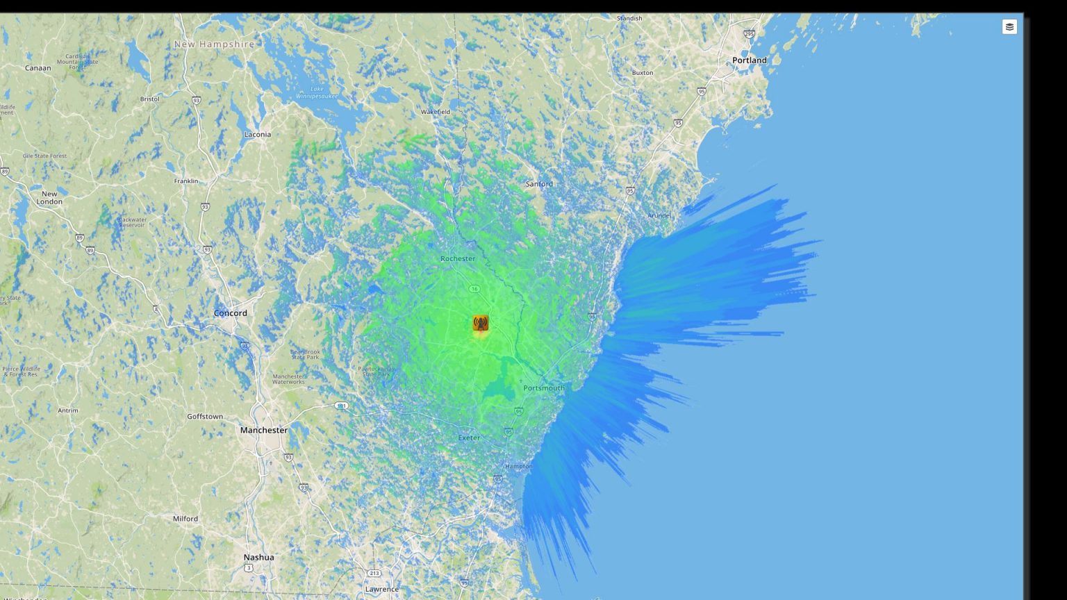 VHF Coverage Maps – NEDECN