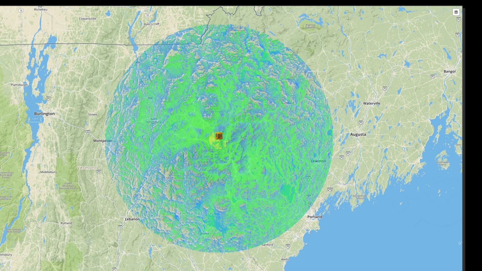 VHF Coverage Maps – NEDECN